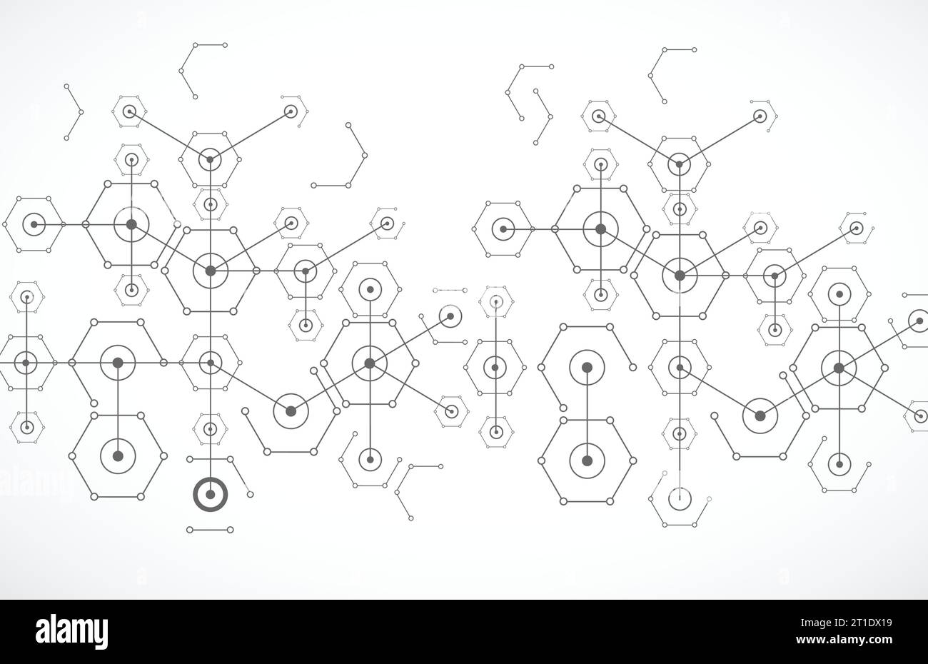 Abstract white bright technology hexagonal background. Connection structure. Vector Stock Vector ...