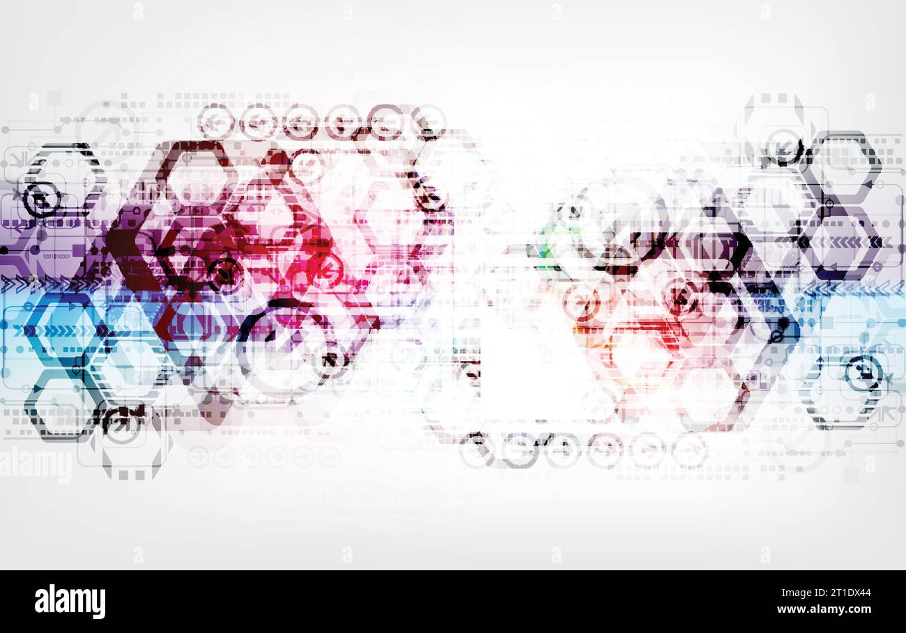 Abstract digital communication technology background. Vector ...