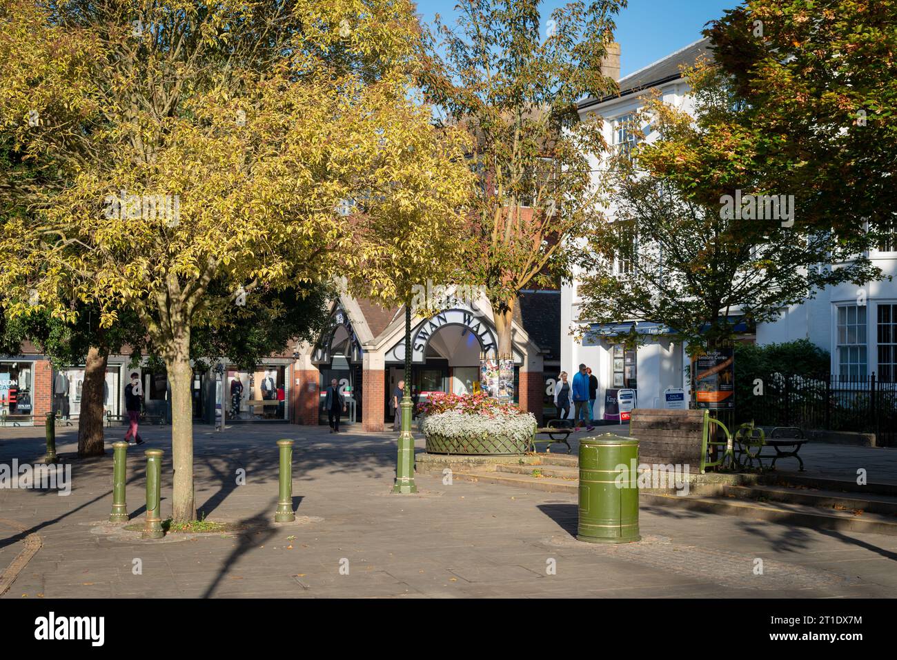 Horsham, West Sussex,England, UK. Swan Walk shopping arcade in the town ...