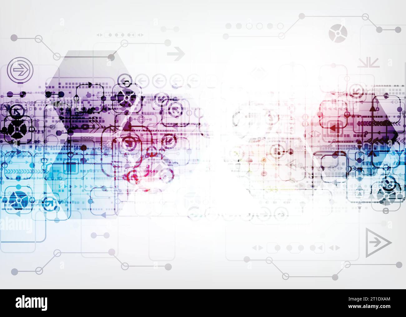 Abstract digital communication technology background. Vector ...