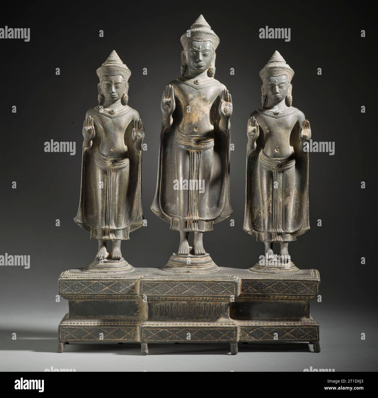 Buddhist Triad (image 1 of 4), 13th century Stock Photo - Alamy