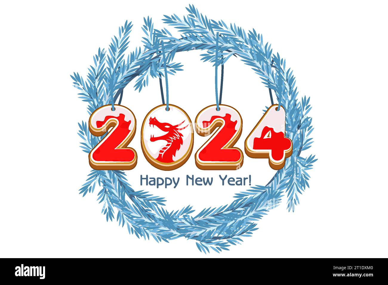 2024 year dragon number Stock Vector Images - Alamy