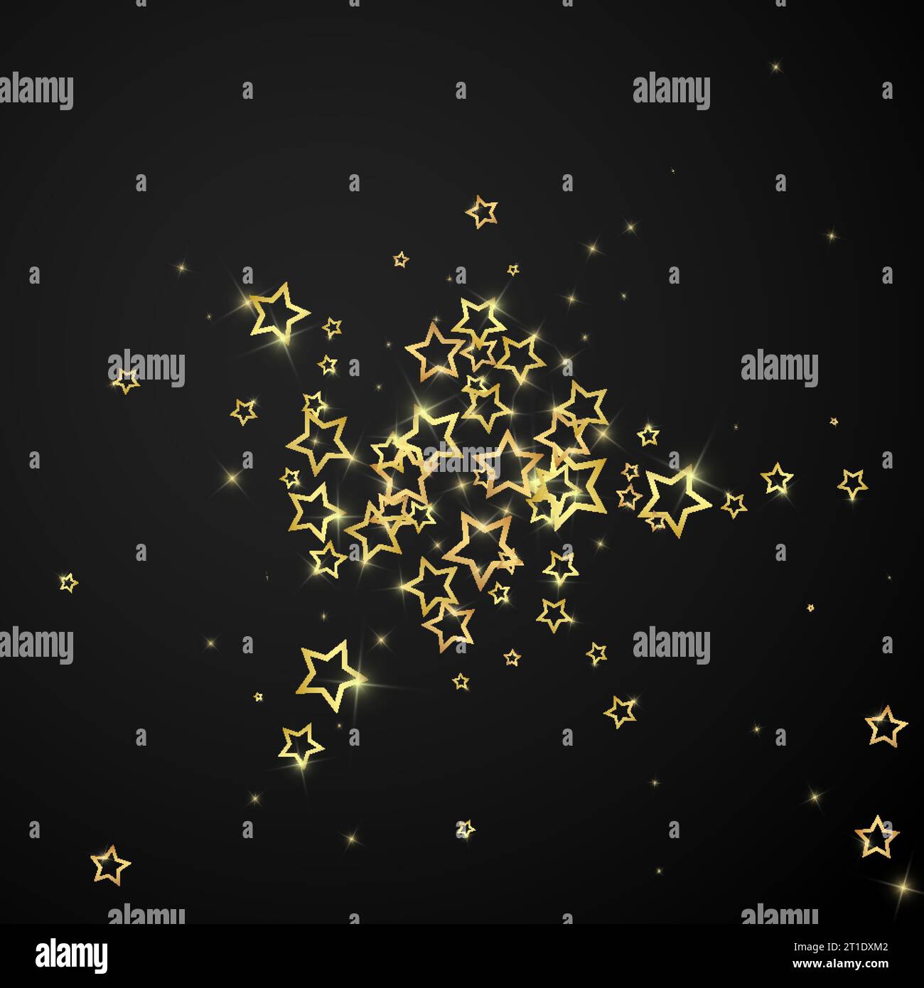 Twinkle stars scattered around randomly, flying, falling down, floating ...