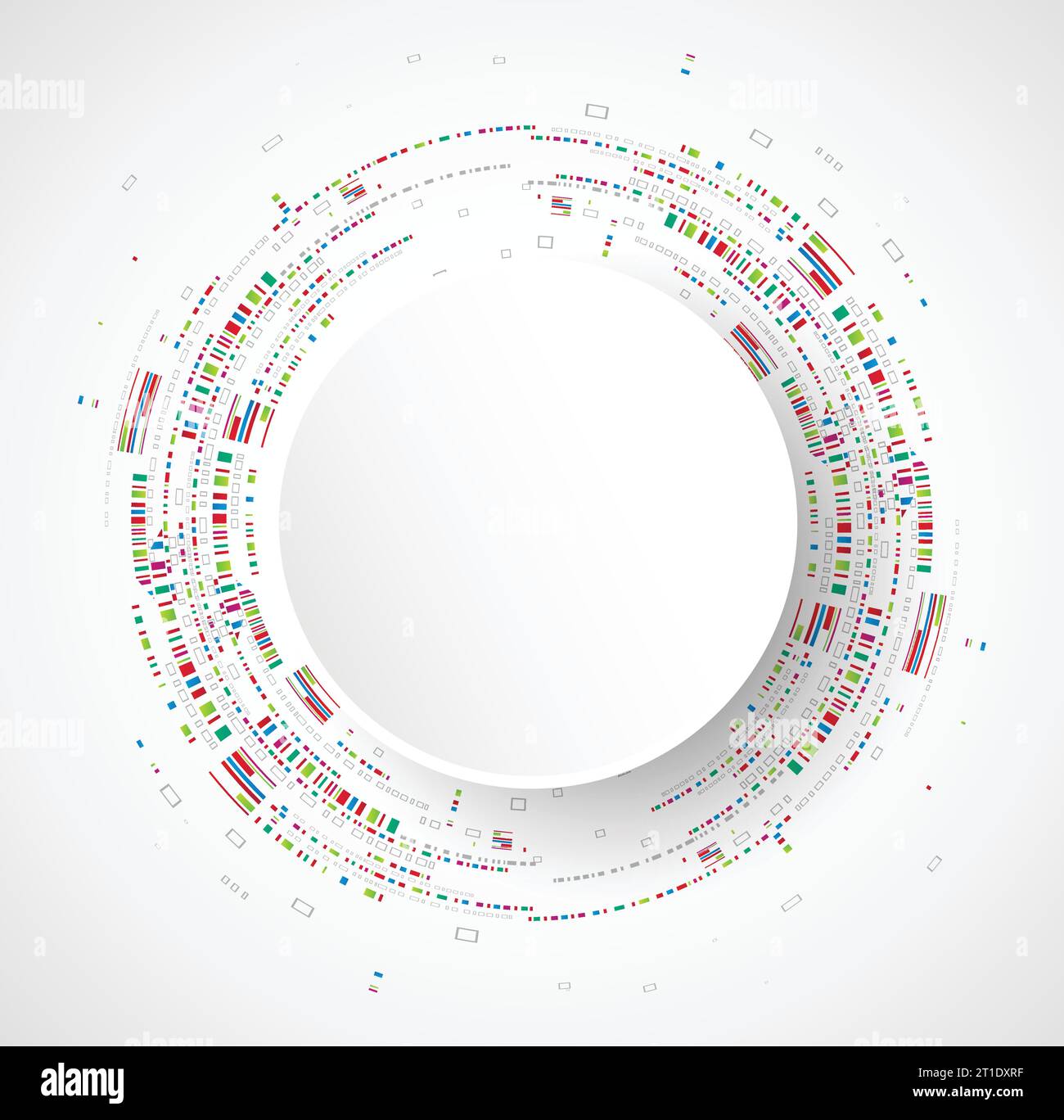 Abstract technological background with various technological elements ...