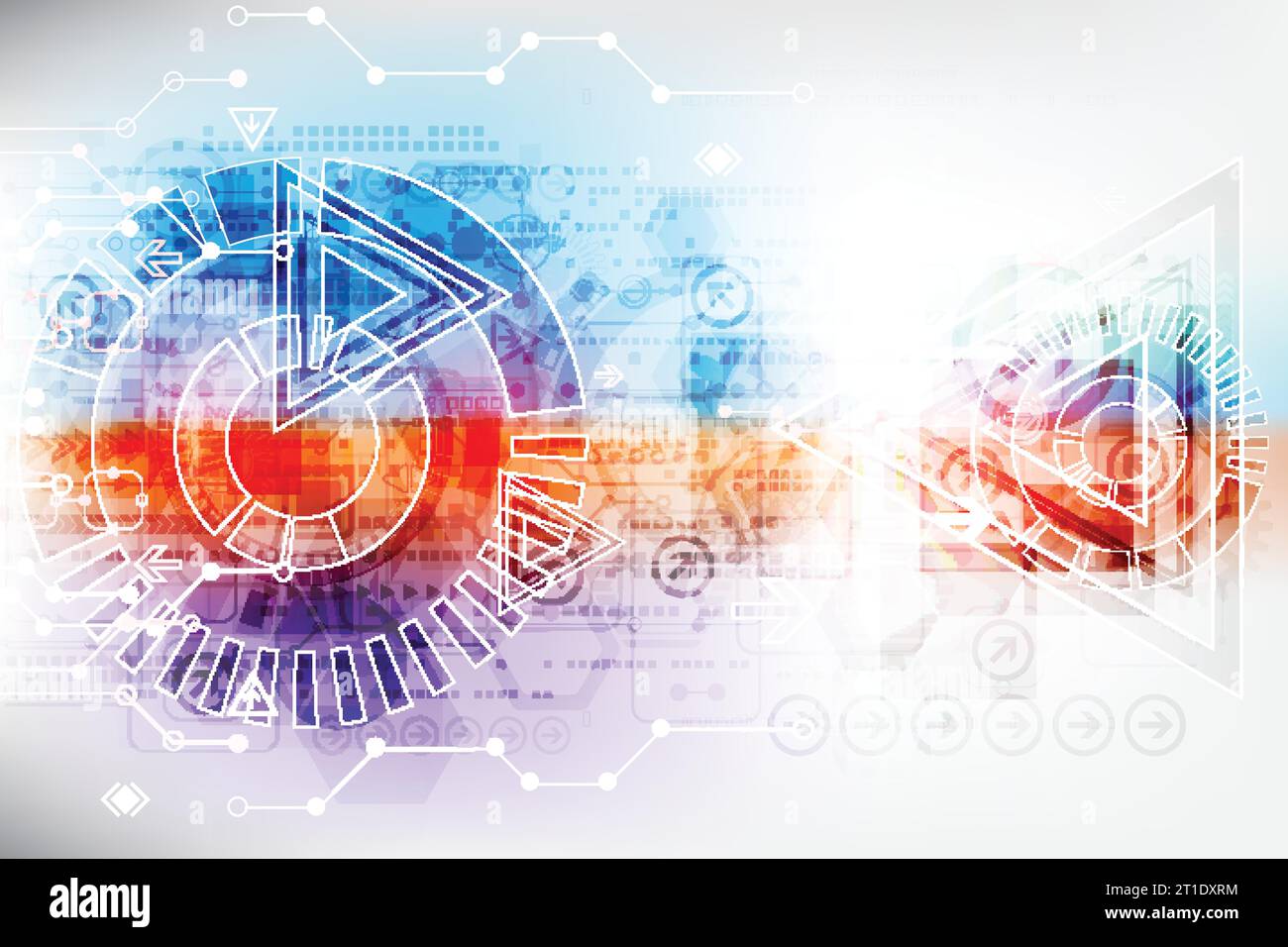 Abstract digital communication technology background. Vector ...