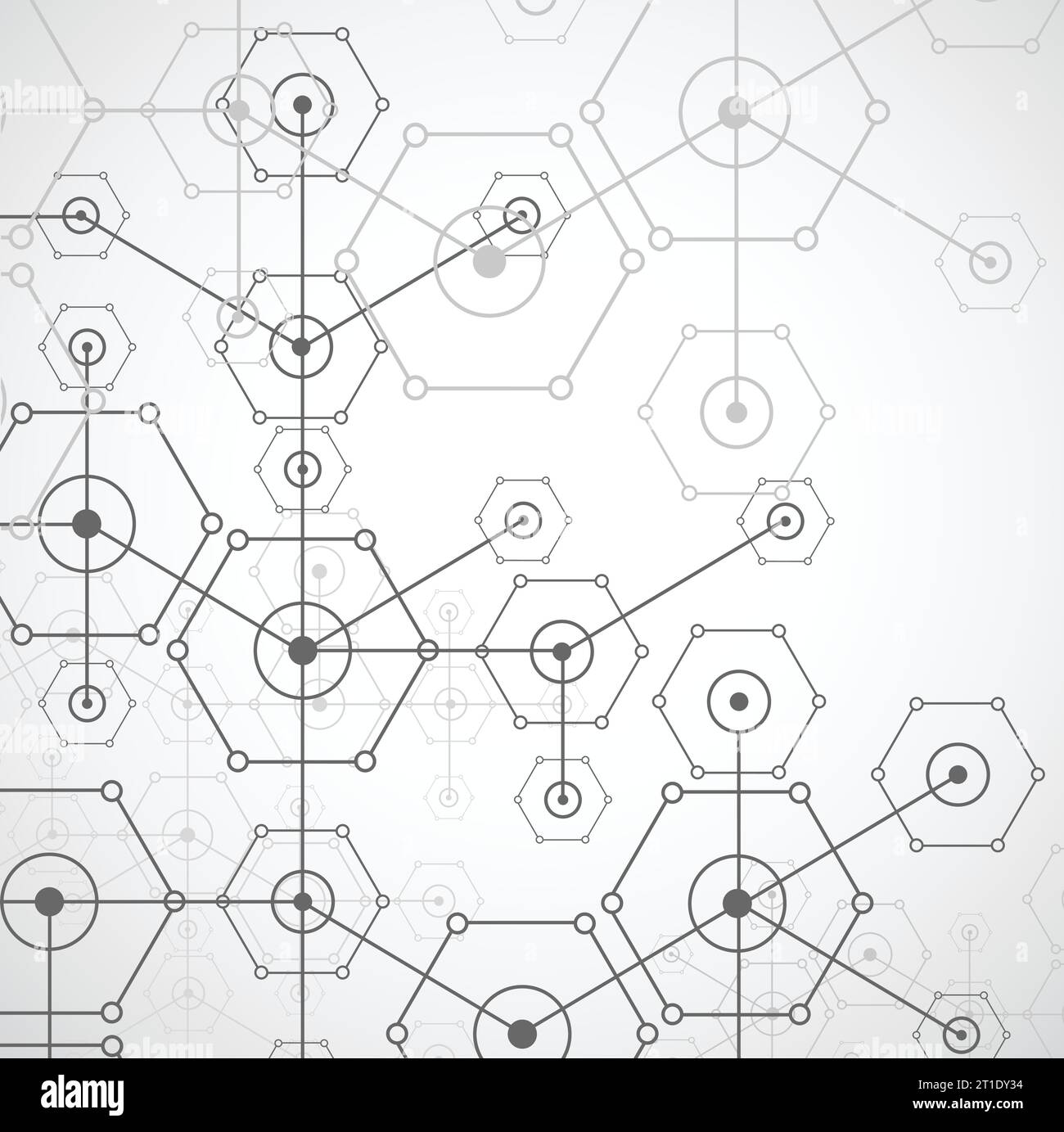 Abstract white bright technology hexagonal background. Connection structure. Vector Stock Vector ...