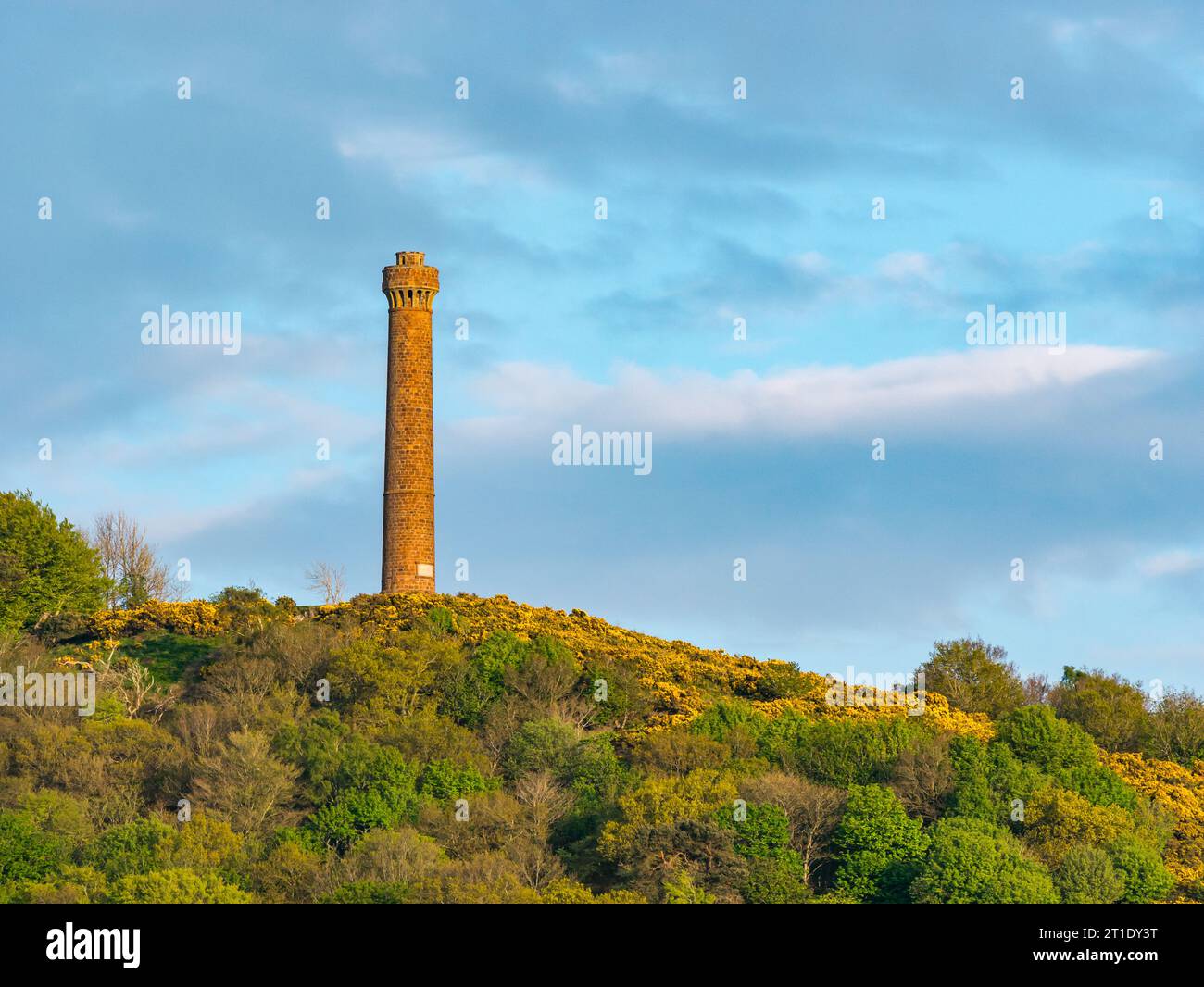 Victorian hilltop monument, Hopetoun Monument, Byres Hill, East Lothian ...