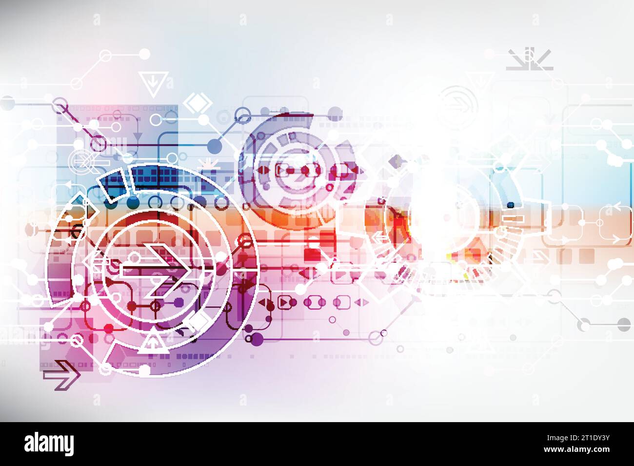 Abstract digital communication technology background. Vector ...