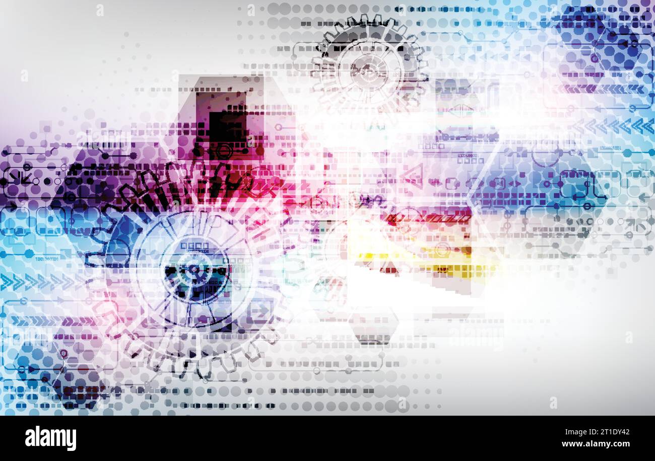 Abstract digital communication technology background. Vector ...