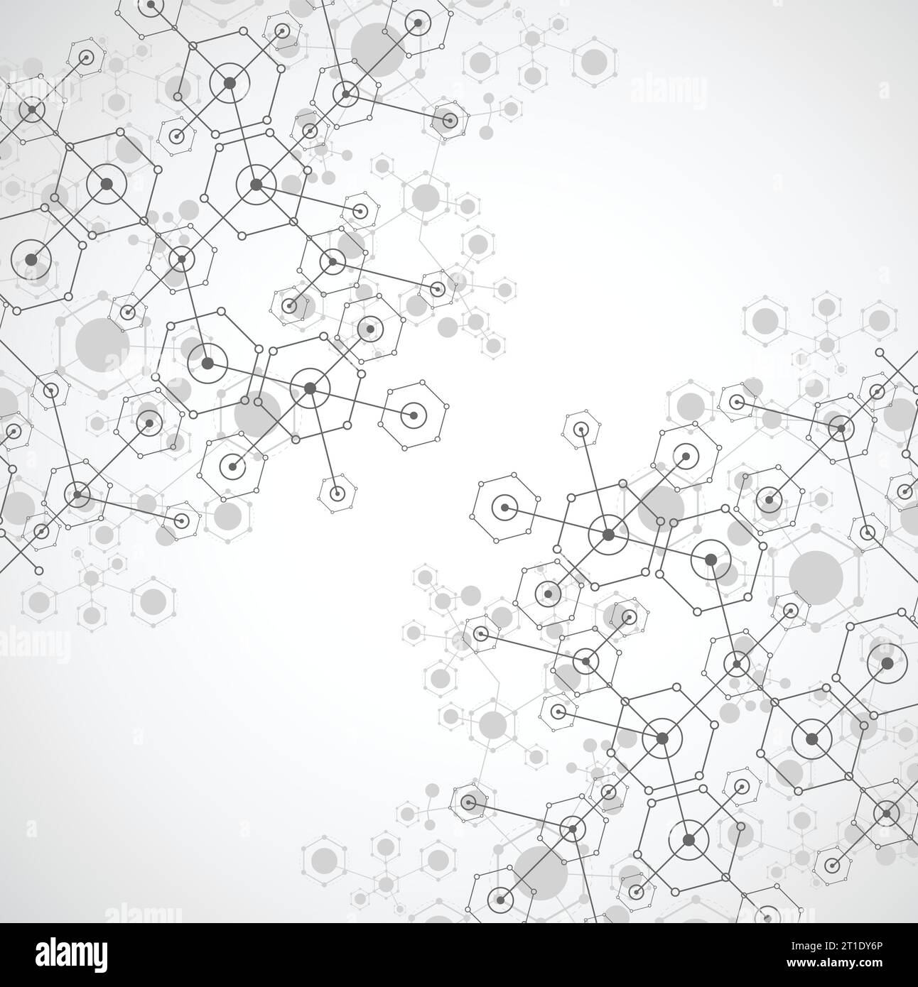 Abstract white bright technology hexagonal background. Connection structure. Vector Stock Vector ...