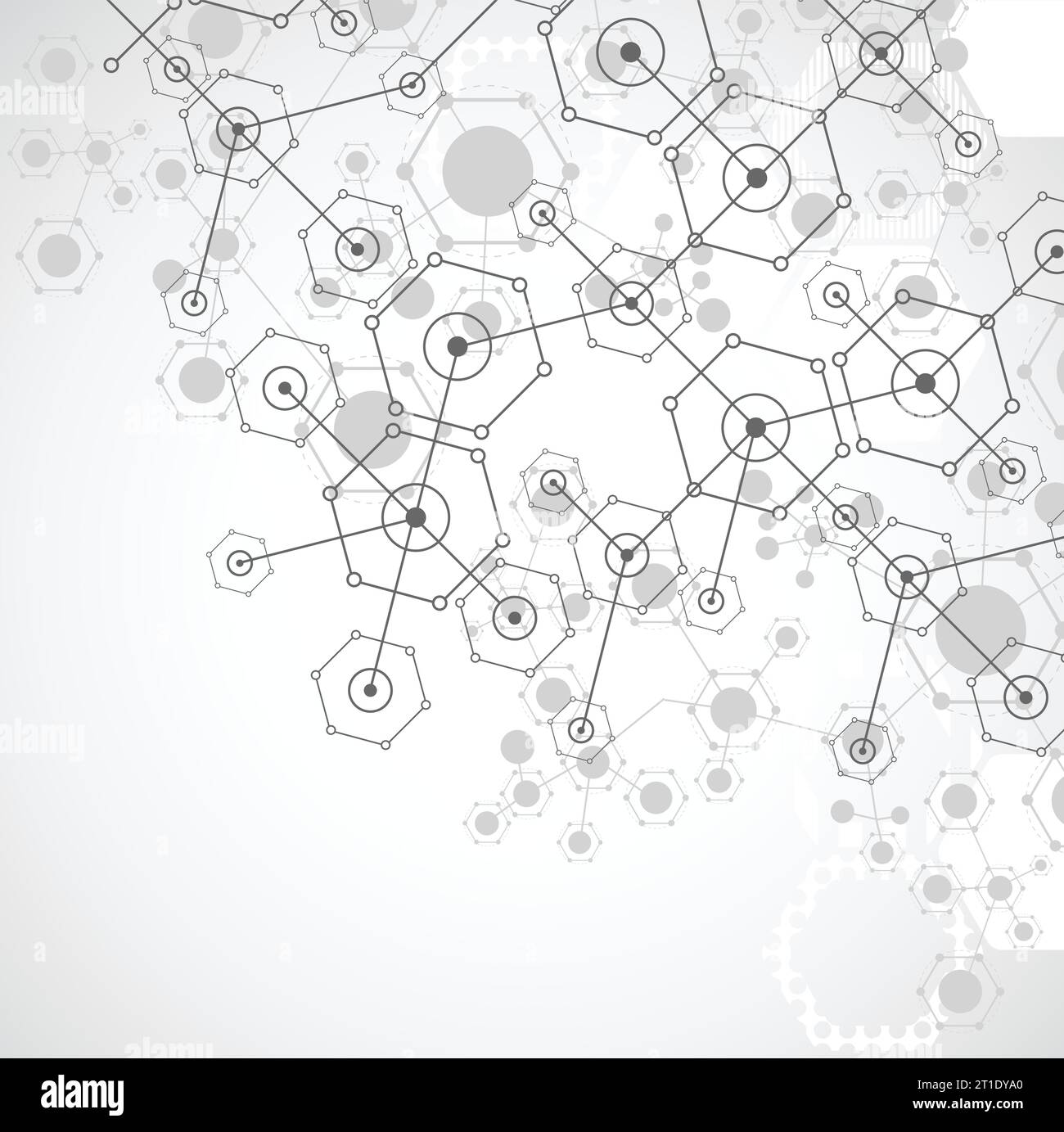 Abstract white bright technology hexagonal background. Connection structure. Vector Stock Vector ...