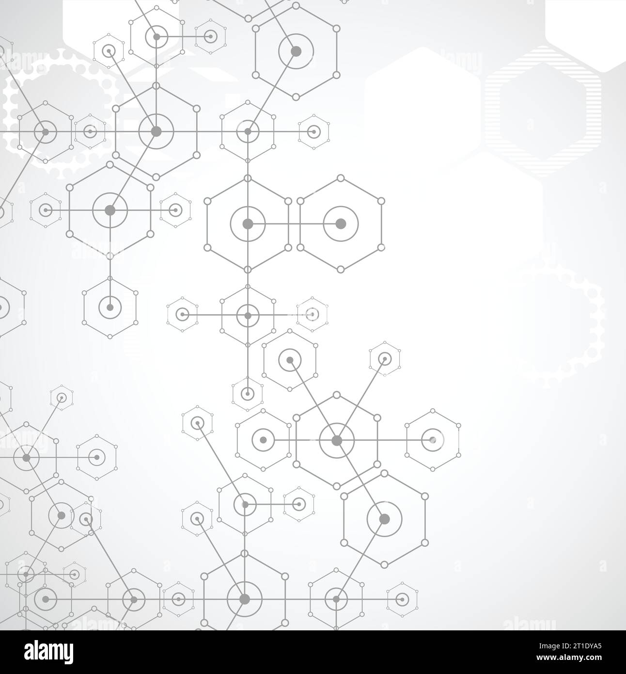 Abstract white bright technology hexagonal background. Connection structure. Vector Stock Vector ...