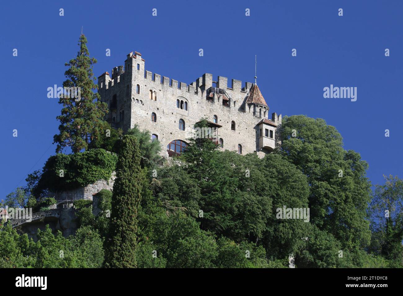 Dorf Tirol, Italien, Südtirol 11. Oktober 2023 Hier der Blick von Dorf ...