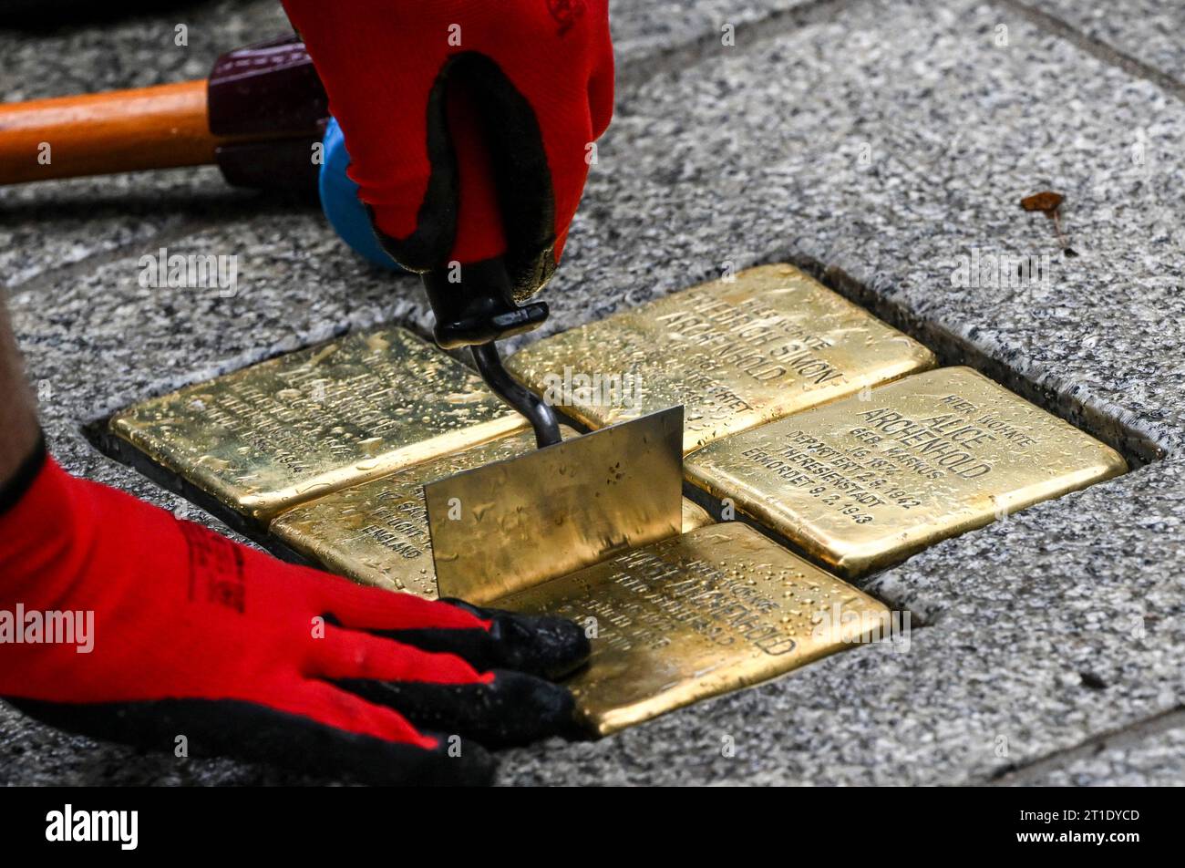 Berlin, Germany. 13th Oct, 2023. Stumbling blocks for the family of ...