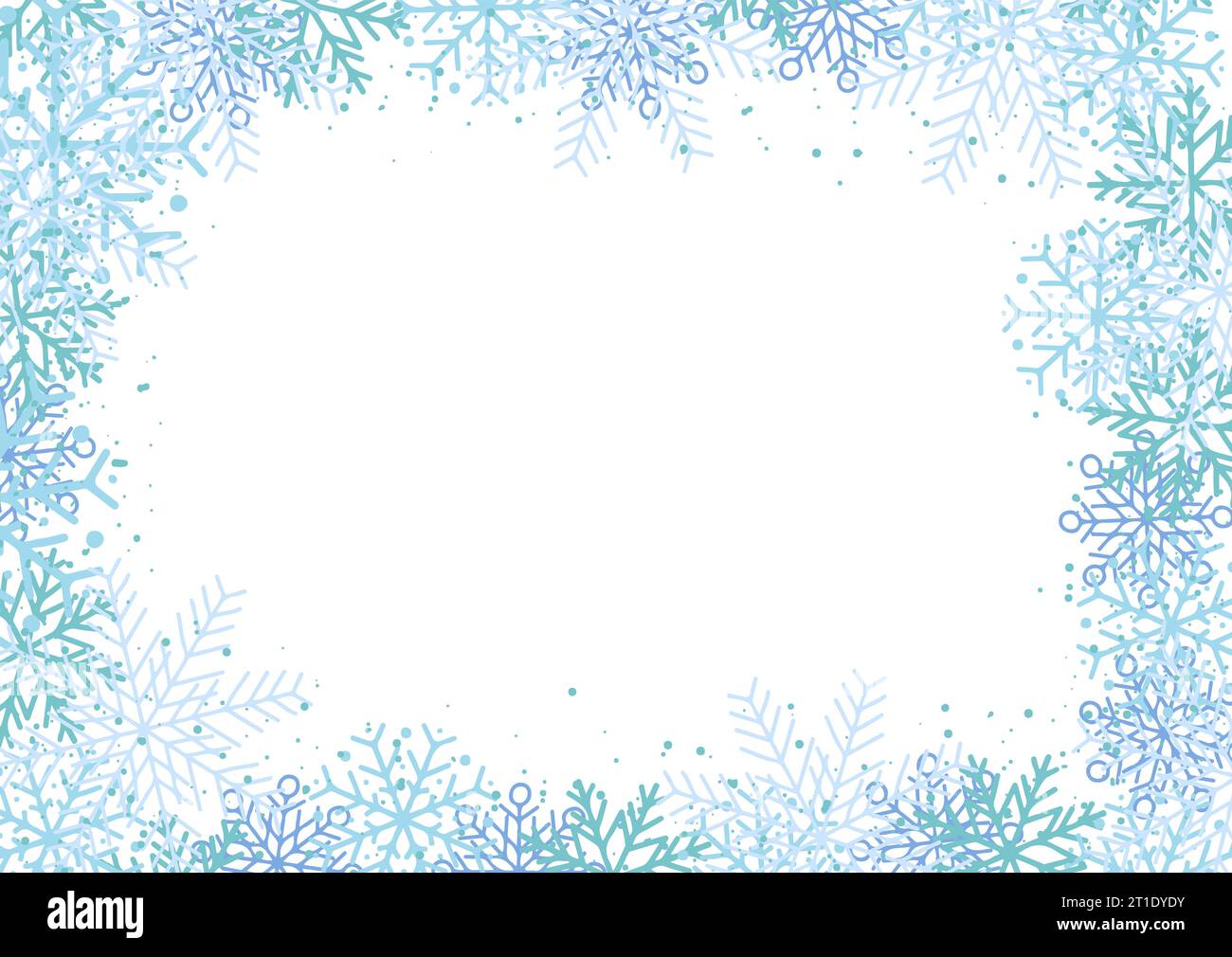 Christmas background with snowflake border design Stock Vector Image ...