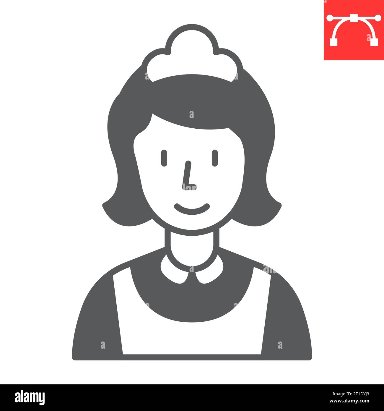 Black cleaning lady service icon hi-res stock photography and images ...