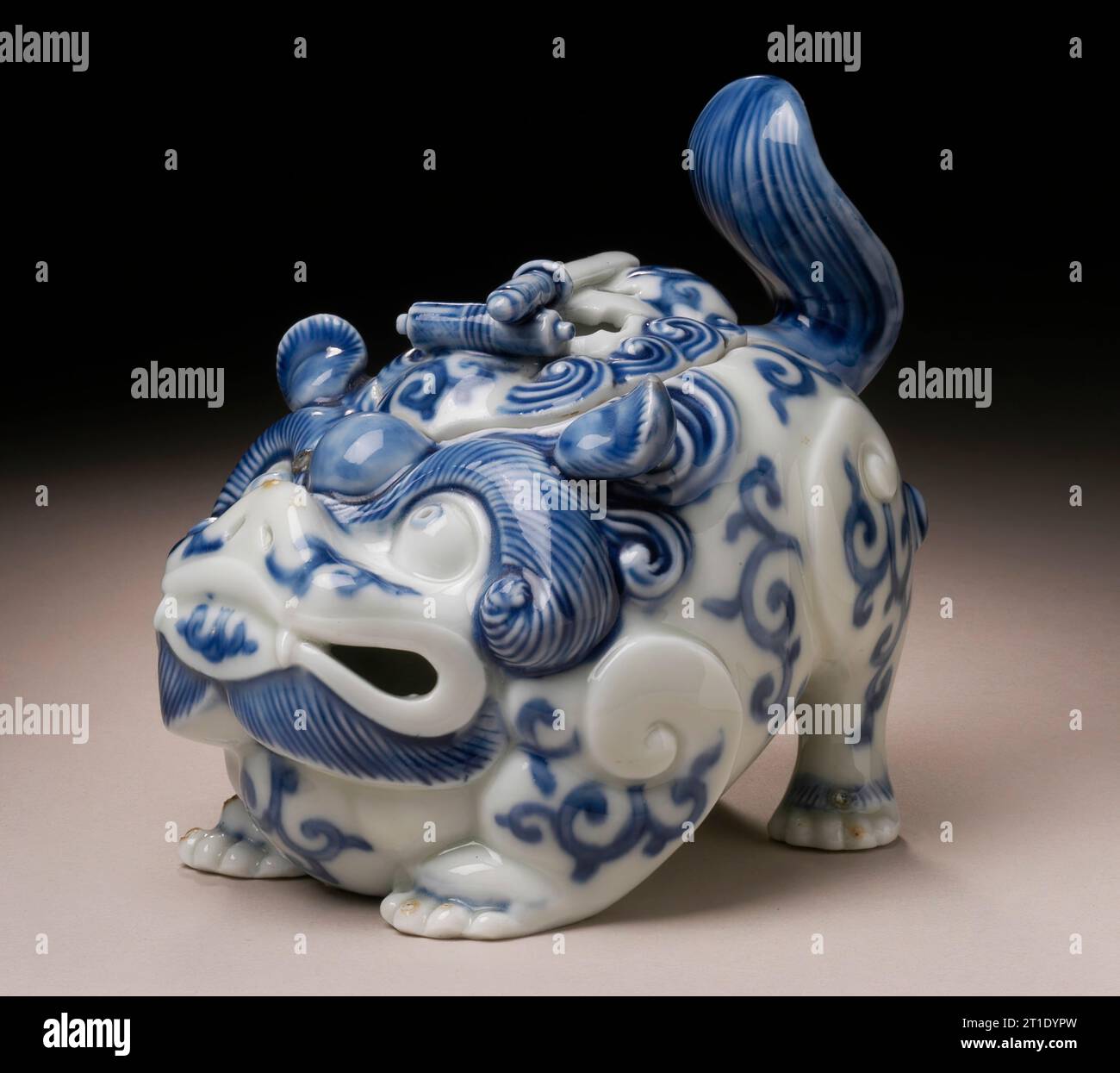 Censer in the Form of a Chinese Lion with Scroll and Sword Finial, 19th ...