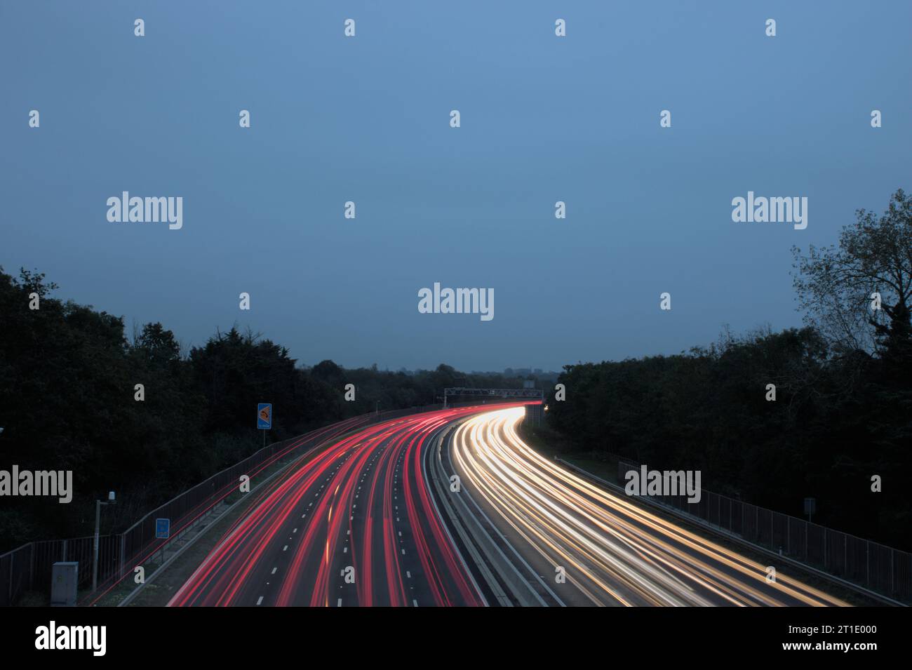 M4 Motorway Towards London - Evening Rush-hour at Reading Stock Photo ...