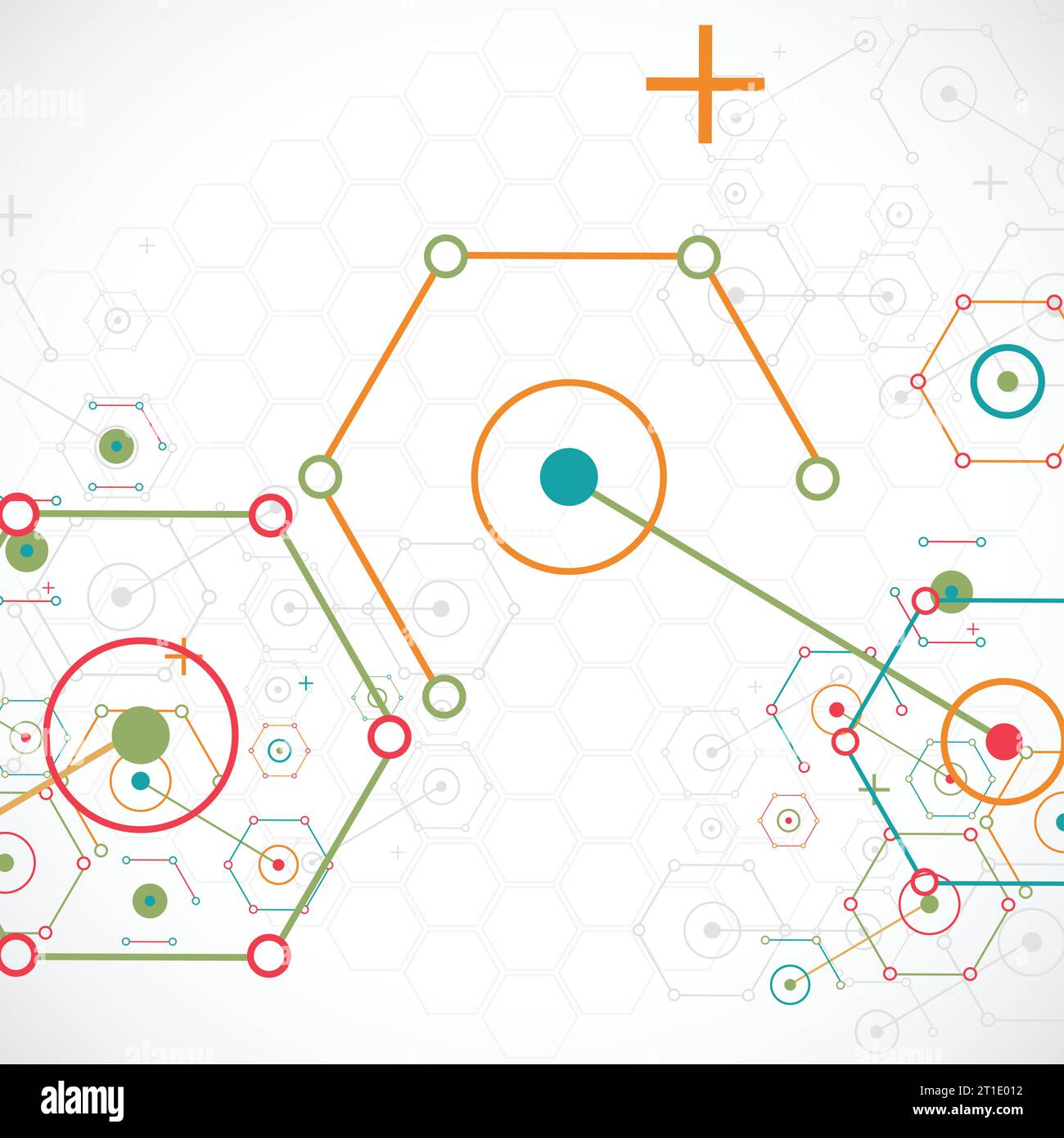 Abstract technology hexagonal background. Connection structure. Vector Stock Vector Image & Art ...