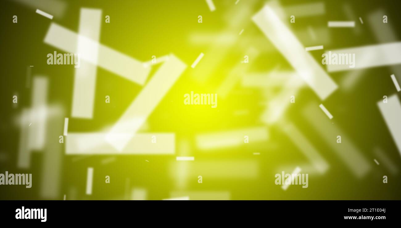 Flying rectangular shapes over lemon yellow background Stock Photo - Alamy