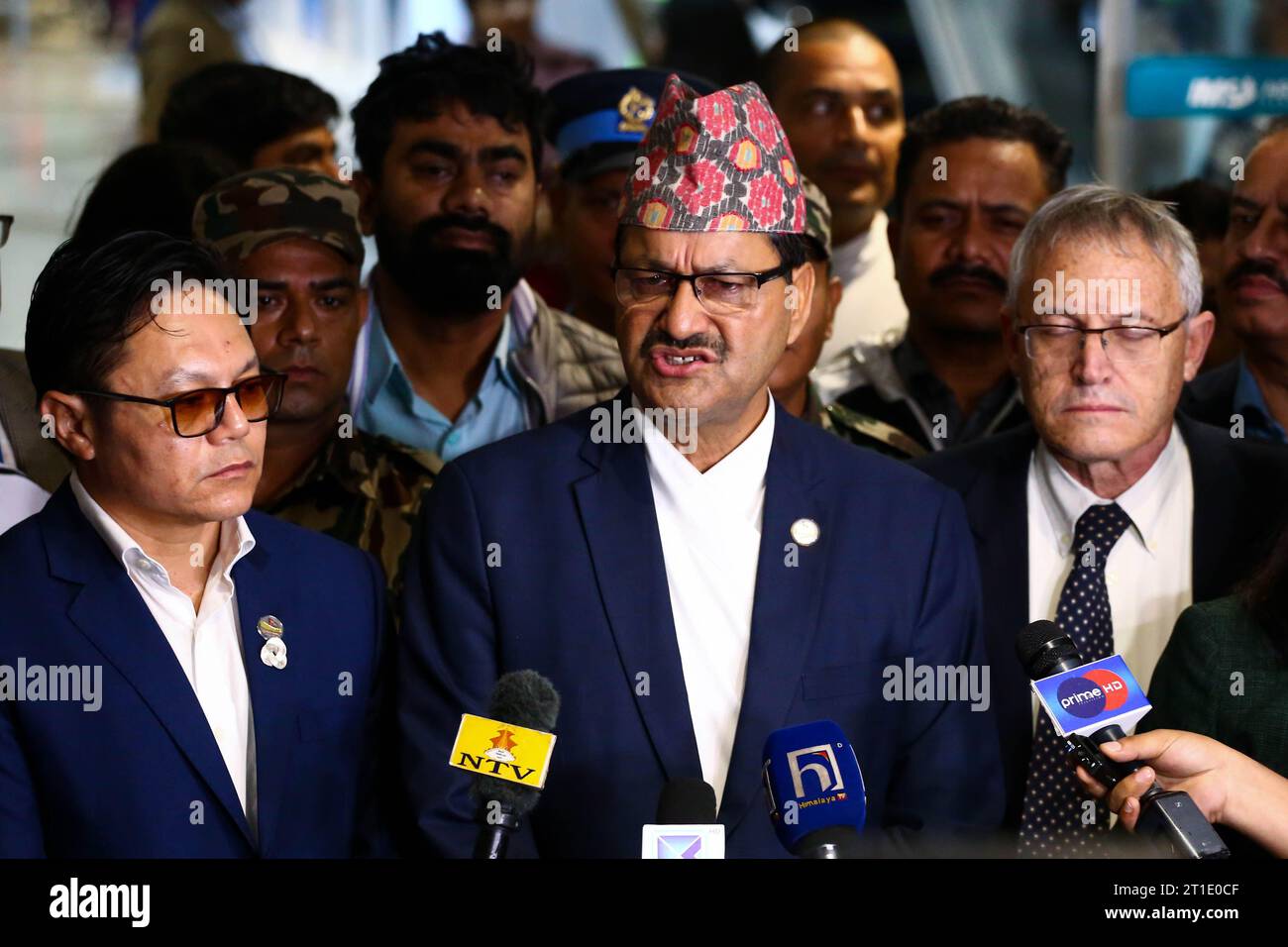 On October 14, 2023, in Kathmandu, Nepal. Nepal's Foreign Minister ...