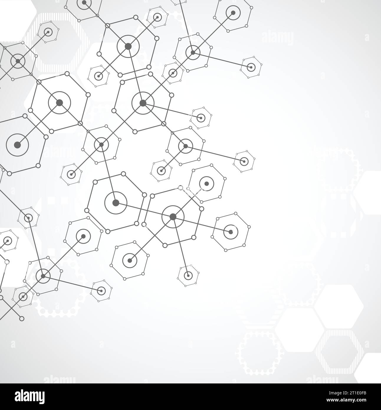 Abstract white bright technology hexagonal background. Connection structure. Vector Stock Vector ...