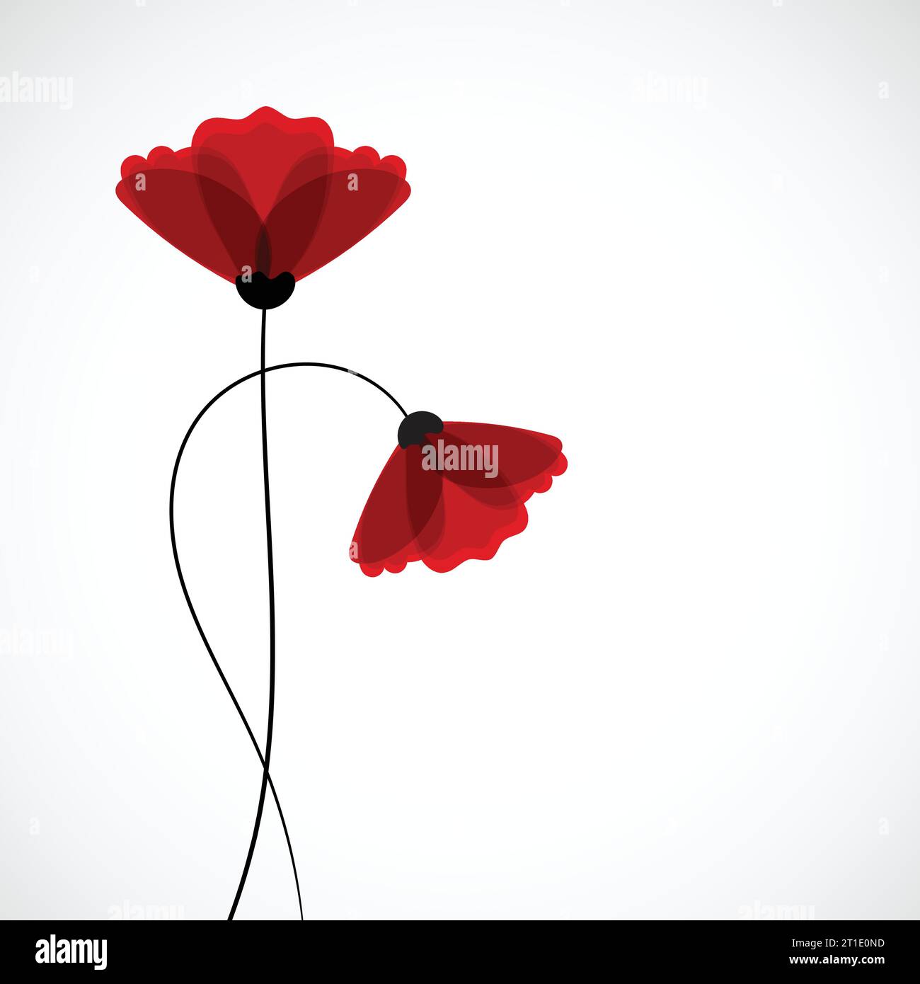 Abstract nature background. Red poppy flowers. Vector Stock Vector ...