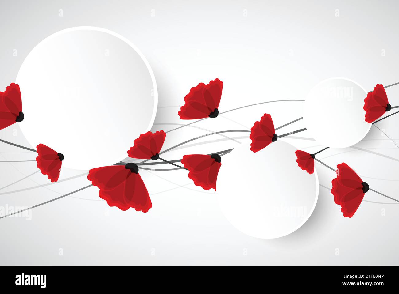 Abstract nature background. Red poppy flowers. Vector Stock Vector ...