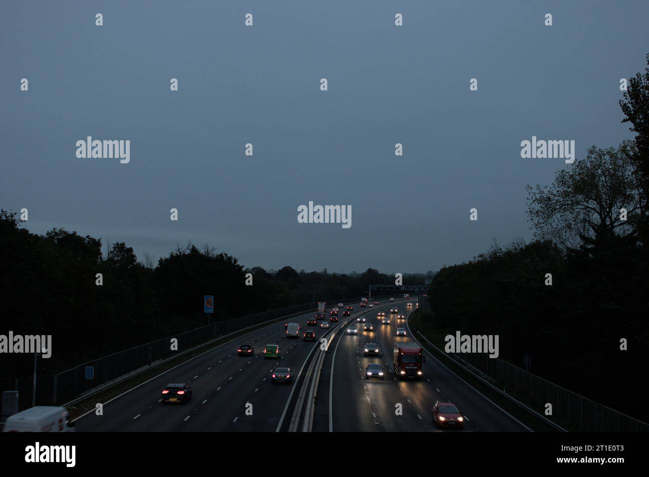 M4 Motorway Traffic Evening Rush Hour Reading, Westbound Stock Photo ...
