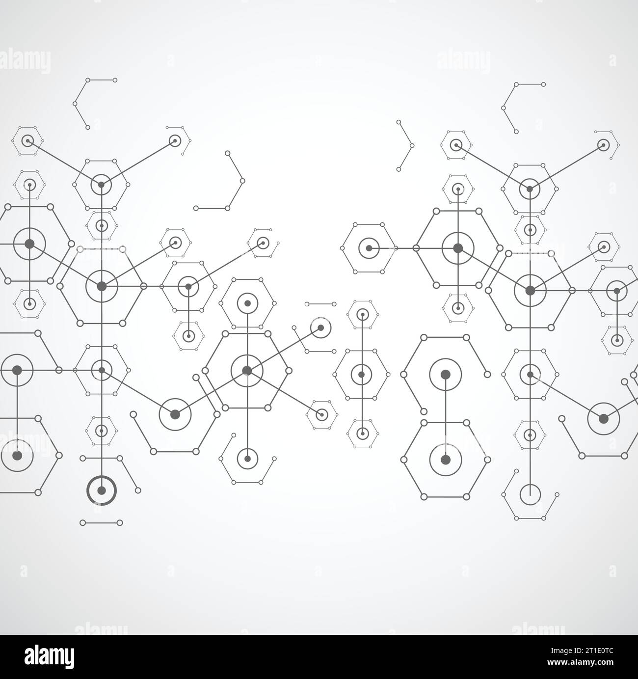 Abstract white bright technology hexagonal background. Connection structure. Vector Stock Vector ...
