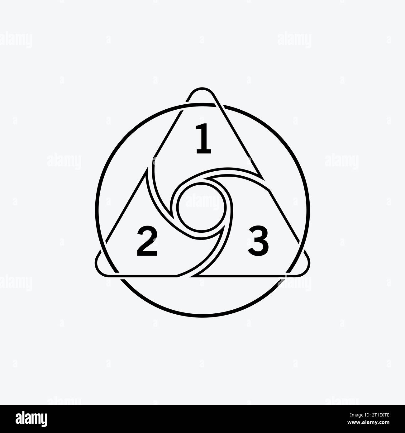 Triangle Icon Vector Design Template Illustration Stock Photo - Alamy