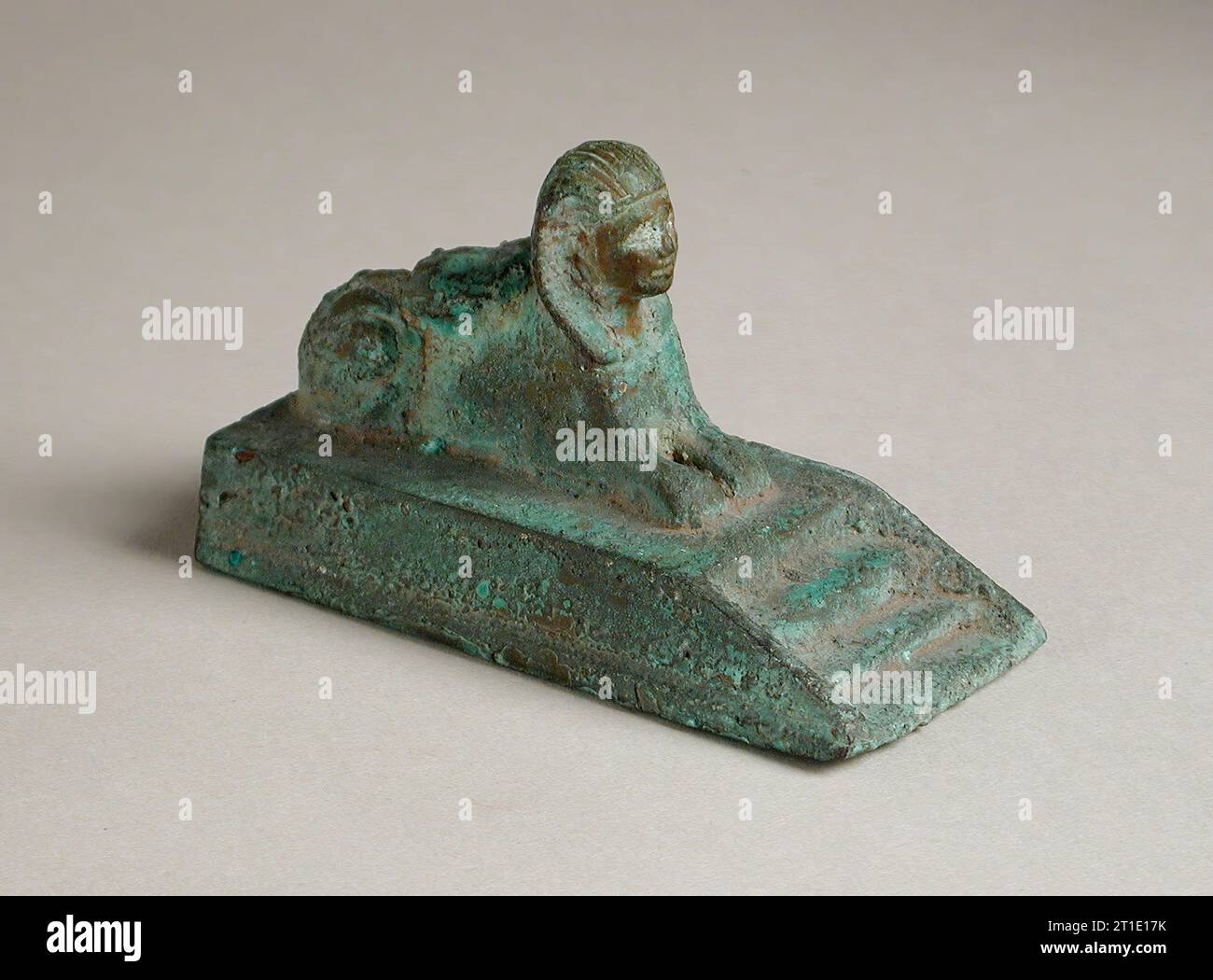 Recumbent Sphinx Figurine on a Stepped Platform, Ptolemaic Period (323 ...