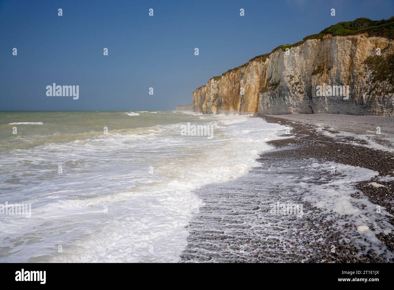 France, Normandy, Seine Maritime, Veules les Roses, The most beautiful ...