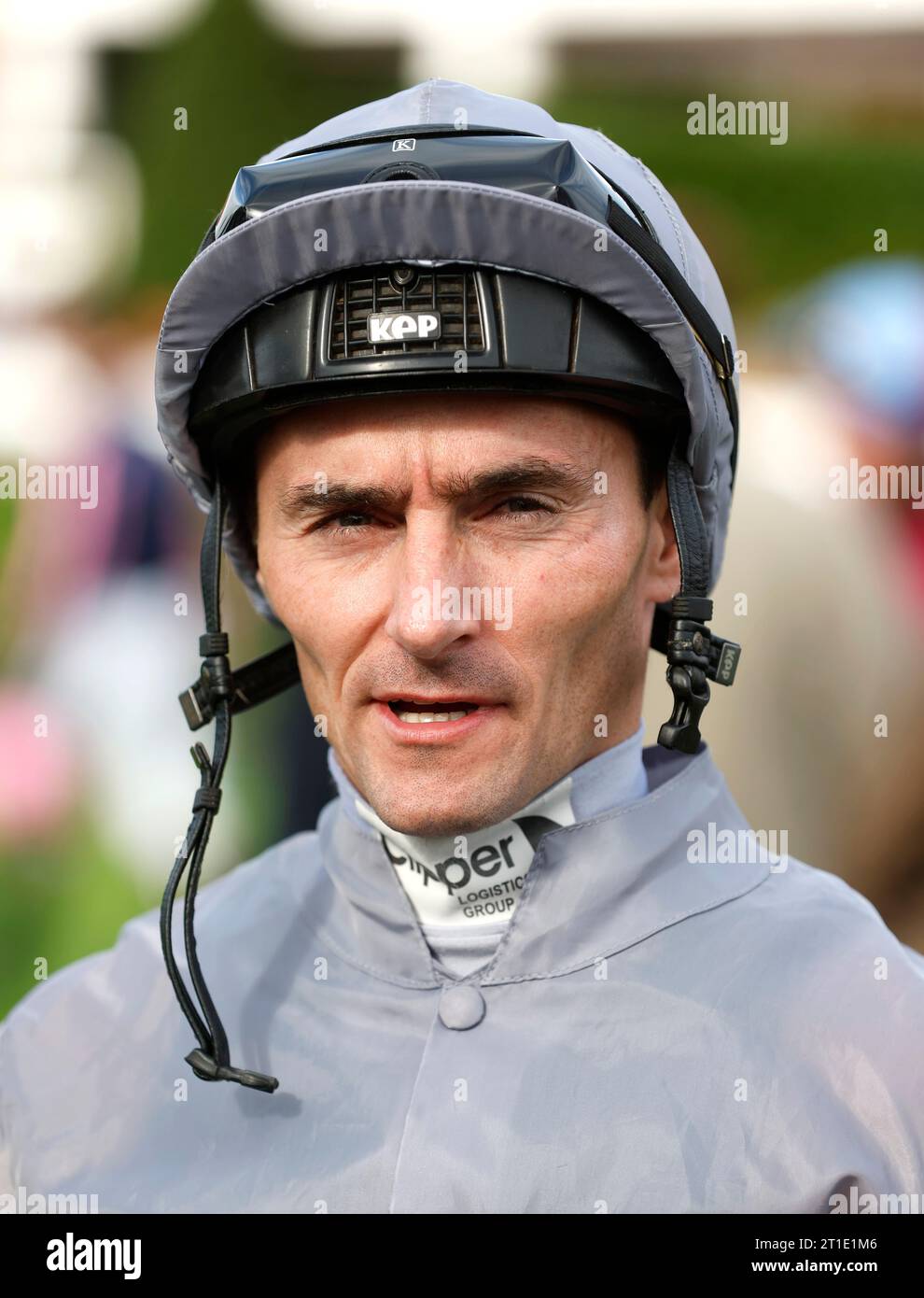 Jockey Daniel Tudhope before the Newmarket Academy Godolphin Beacon ...