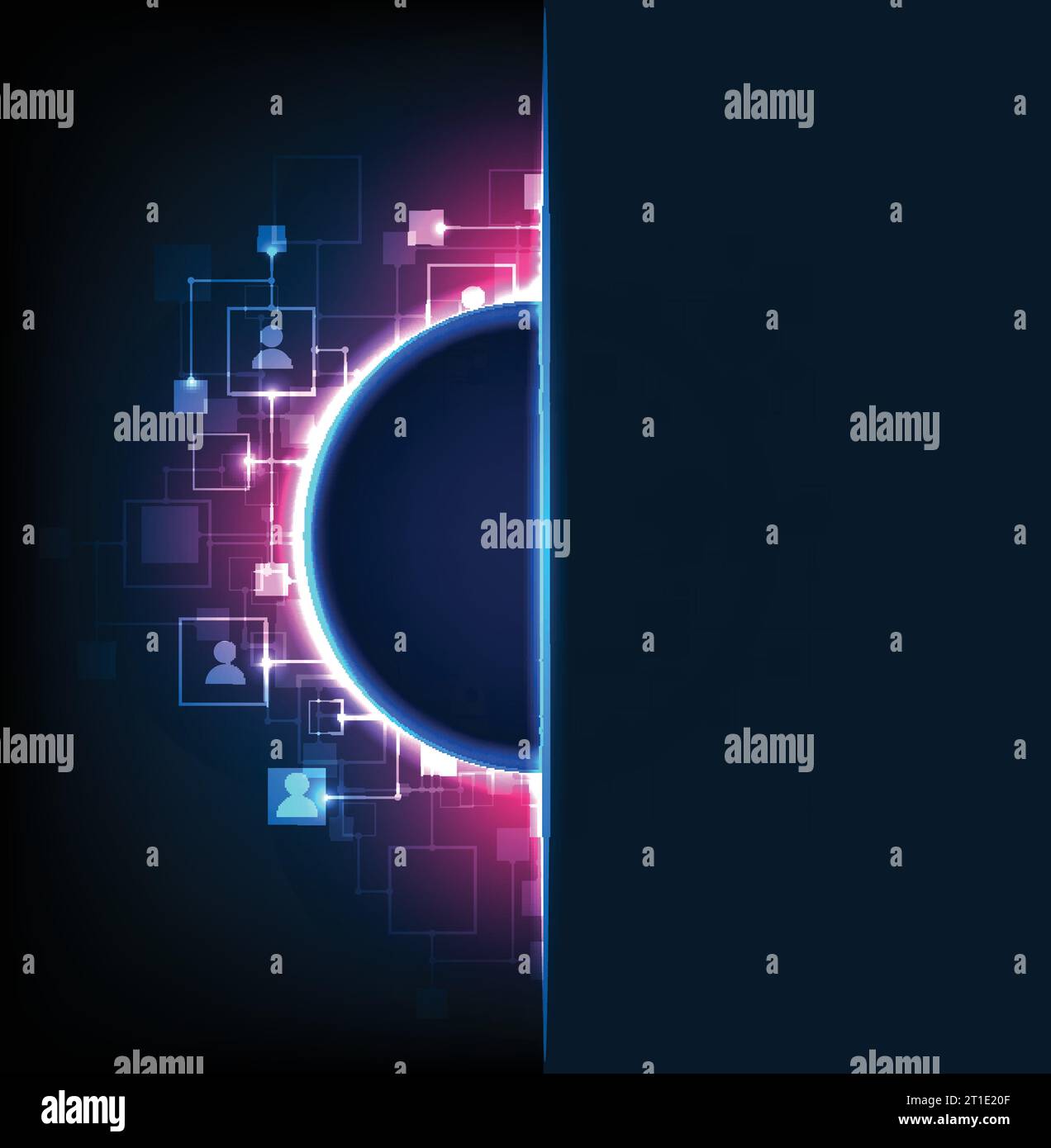 Abstract background, technology theme of social media. Vector Stock ...