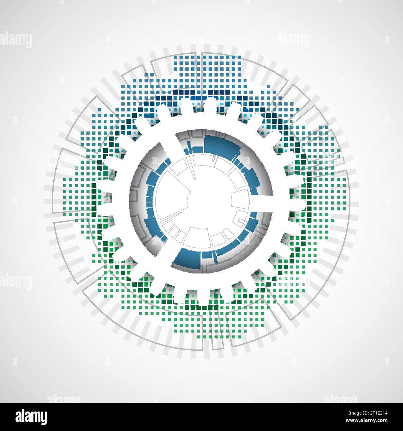 Abstract technology gears background. Futuristic style. Vector ...