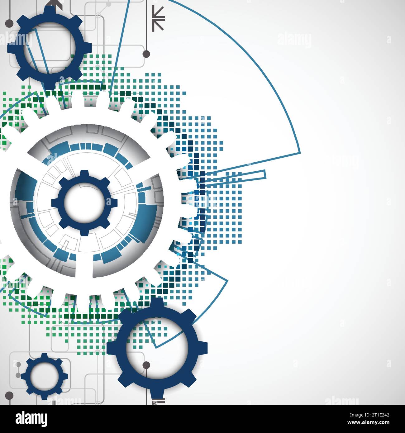 Abstract technology gears background. Futuristic style. Vector ...