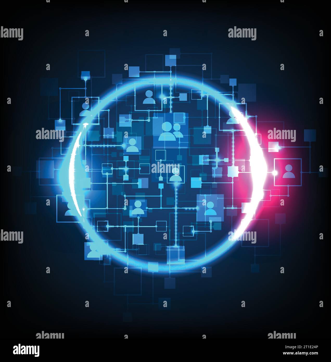 Abstract background, technology theme of social media. Vector Stock ...