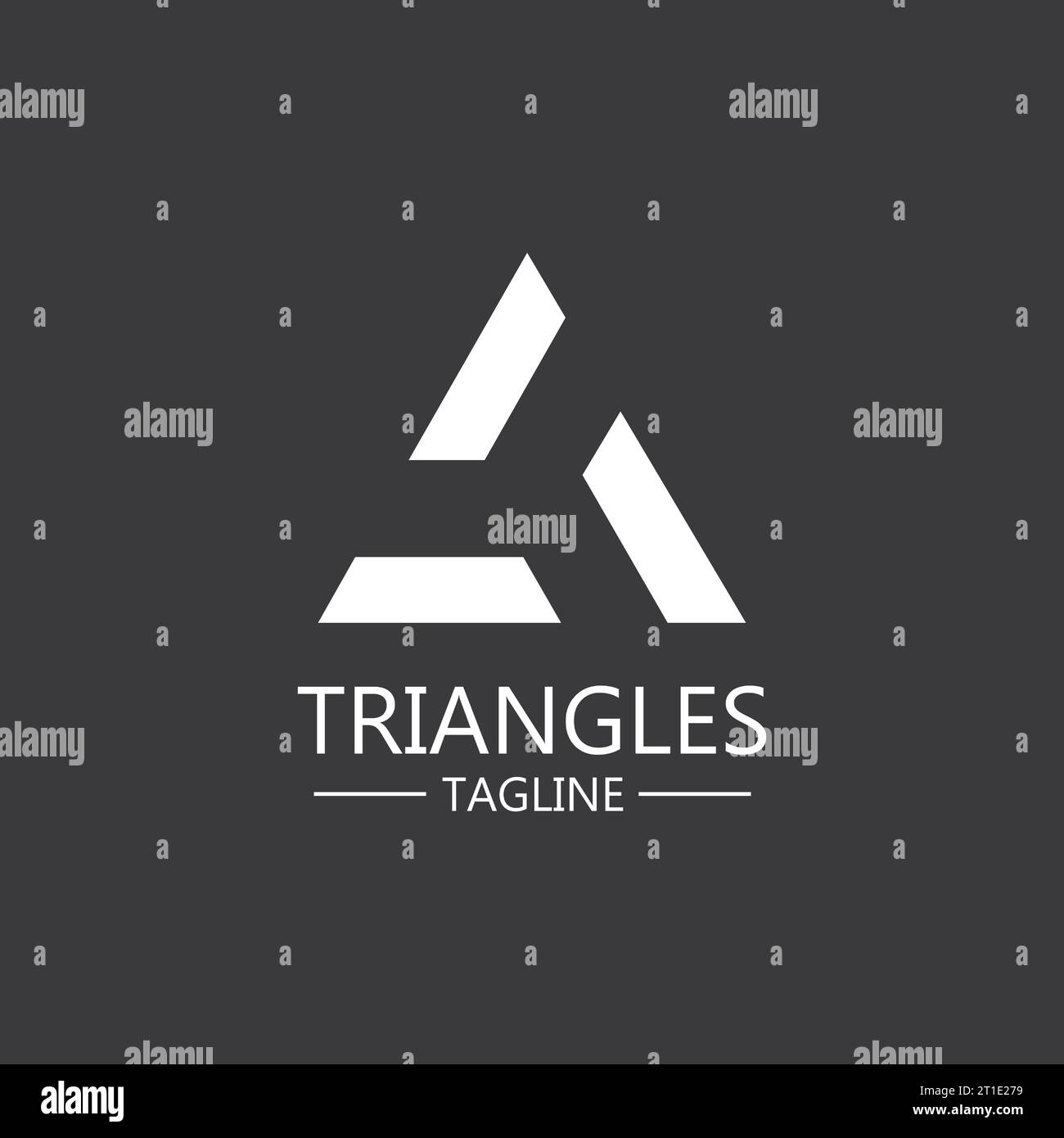 Triangle Icon Vector Design Template Illustration Stock Photo - Alamy