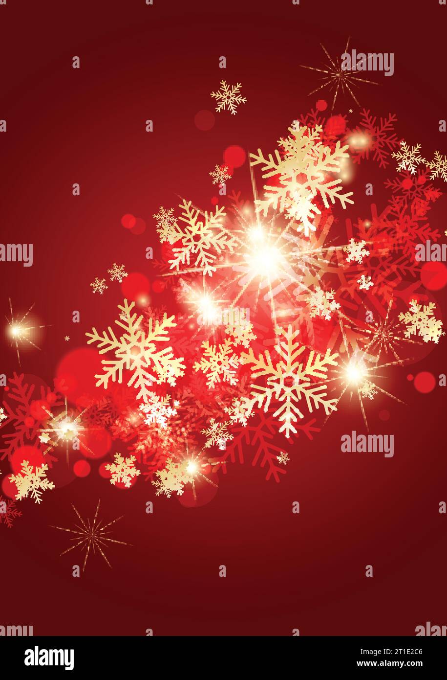 Abstract red christmas greeting card. Vector illustration Stock Vector ...
