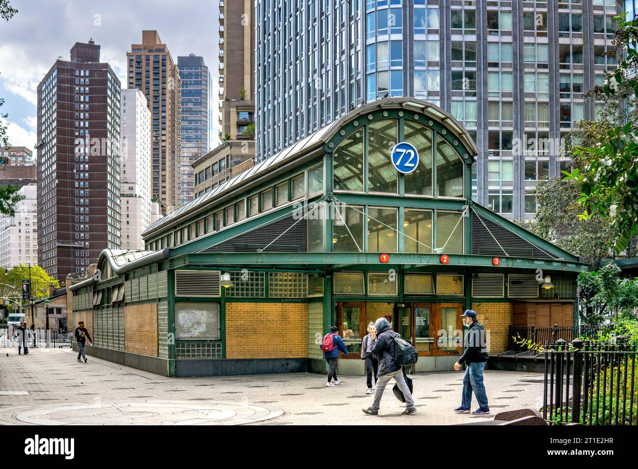 New York, NY - US - Oct 9, 2023 Downtown view of the 72nd Street ...