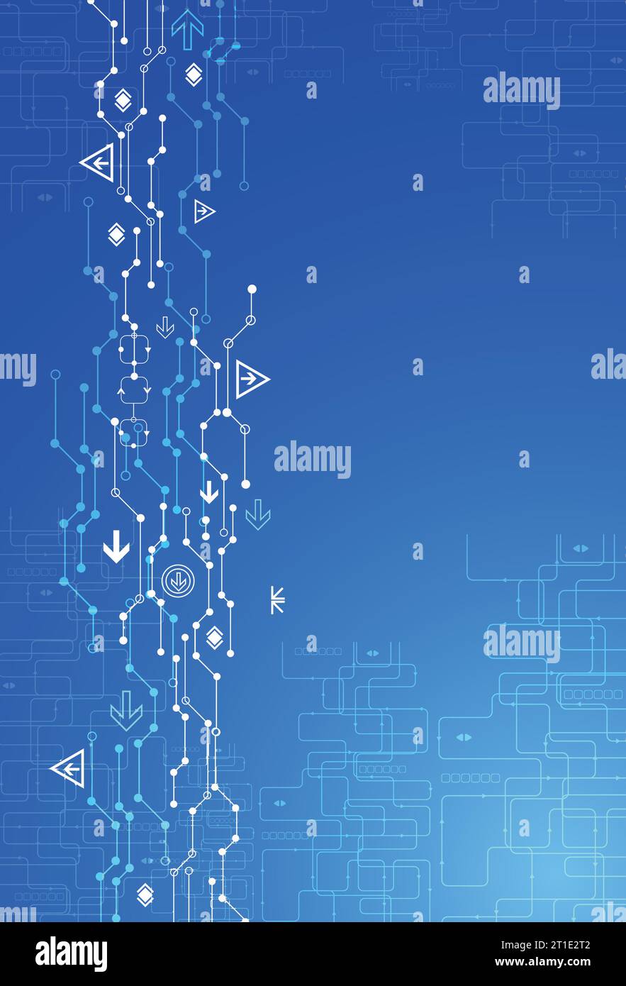 Abstract blue digital communication technology background. Vector ...