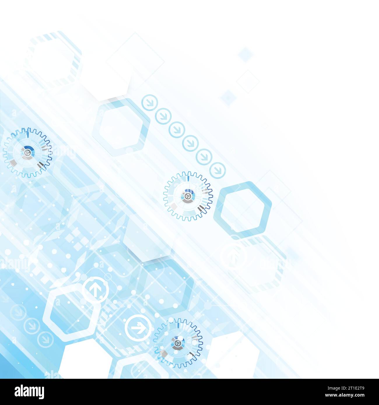 Blue colored hexagon technology background. Vector Stock Vector Image ...