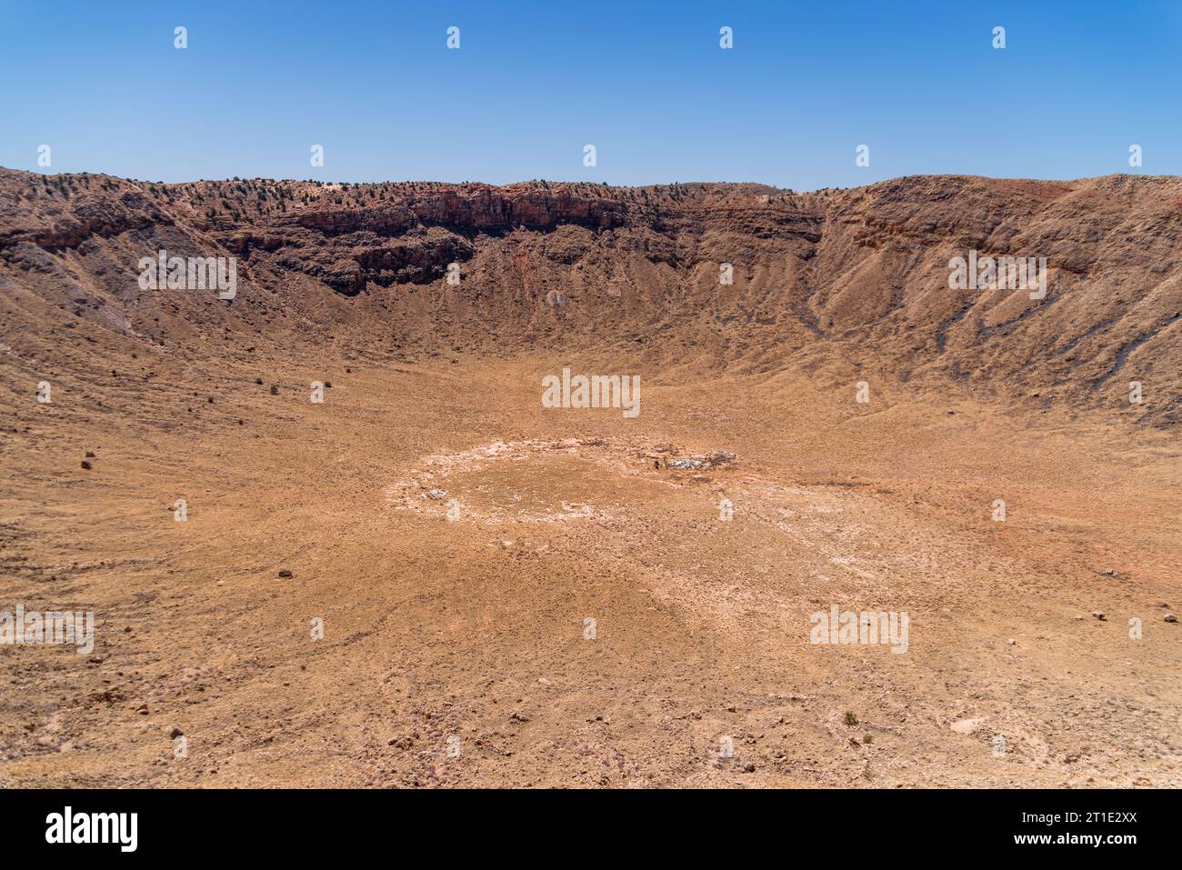 The large Barringer meteor crater in Arizona Stock Photo - Alamy