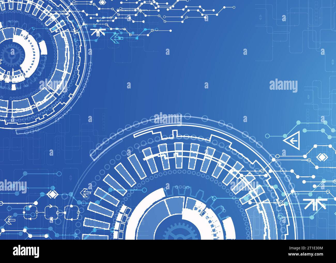 Abstract blue digital communication technology background. Vector ...