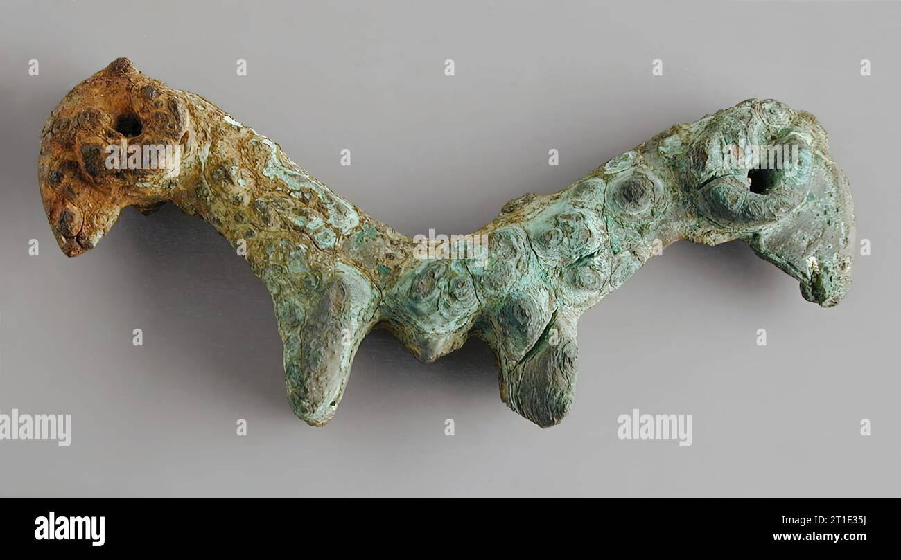 Double Ram Protome, between c.1350 and c.800 B.C Stock Photo - Alamy