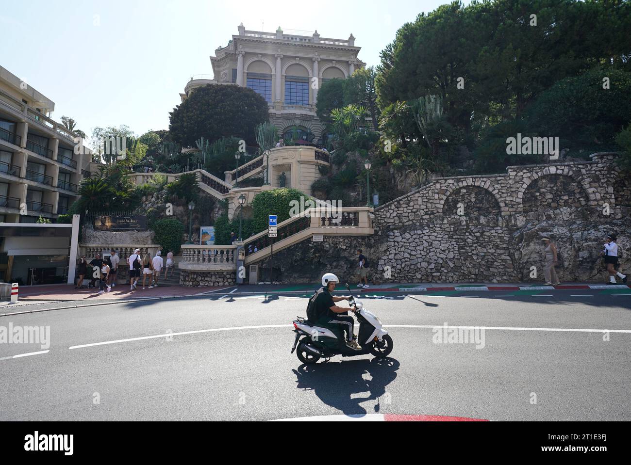 Traffic goes through the Tunnel on the Monaco Grand Prix circuit in it ...