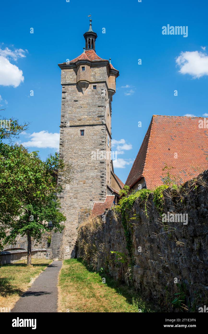 Blade Tower in Rothenburg ob der Tauber, Middle Franconia, Bavaria ...