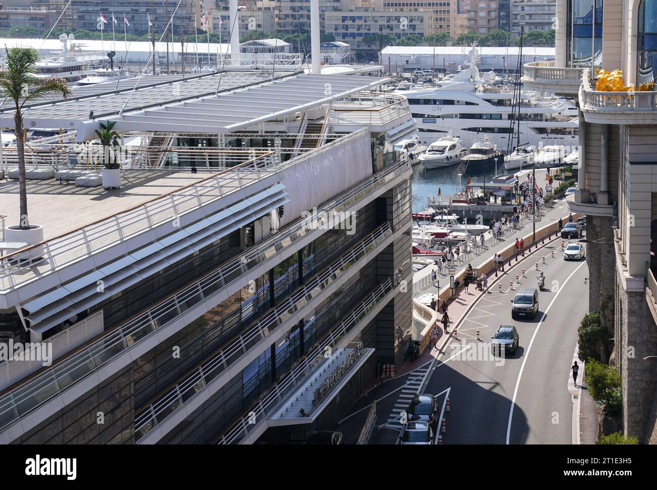 Traffic at the exit of the Tunnel on the Monaco Grand Prix circuit in ...