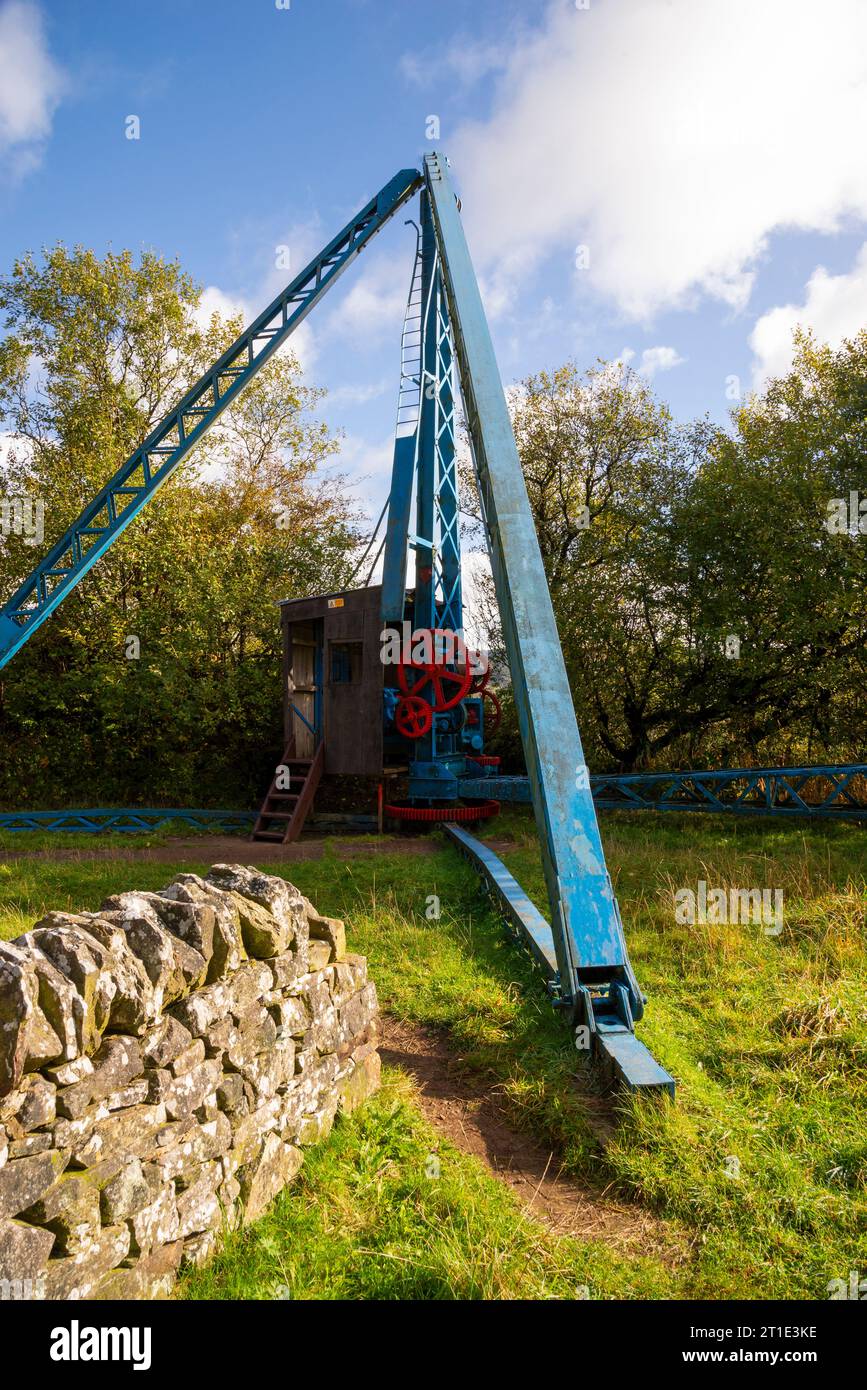 Old quarry machinery at Tegg's Nose country park near Macclesfield ...